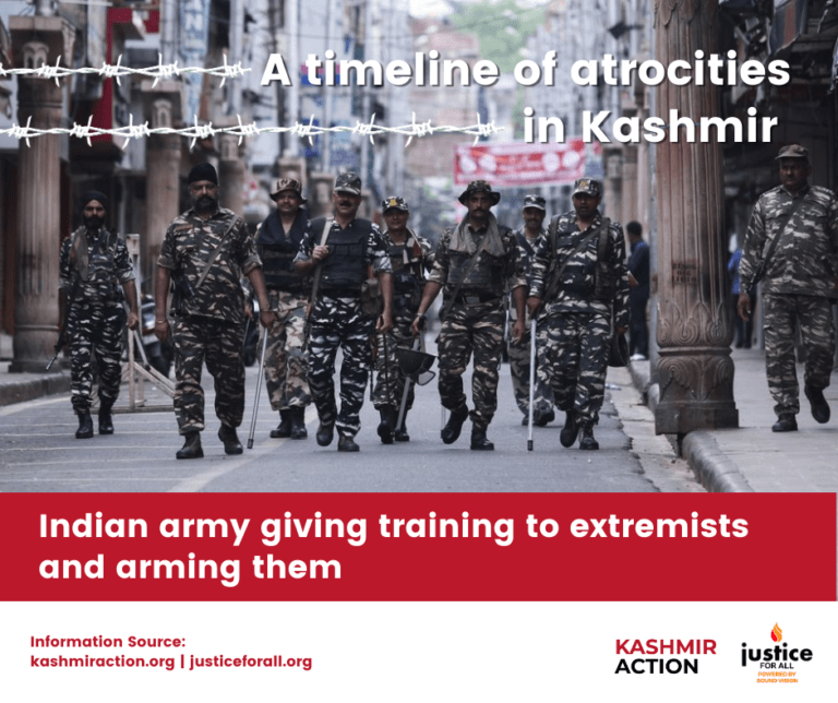 Indian army giving training to extremists and arming them - Kashmir Action